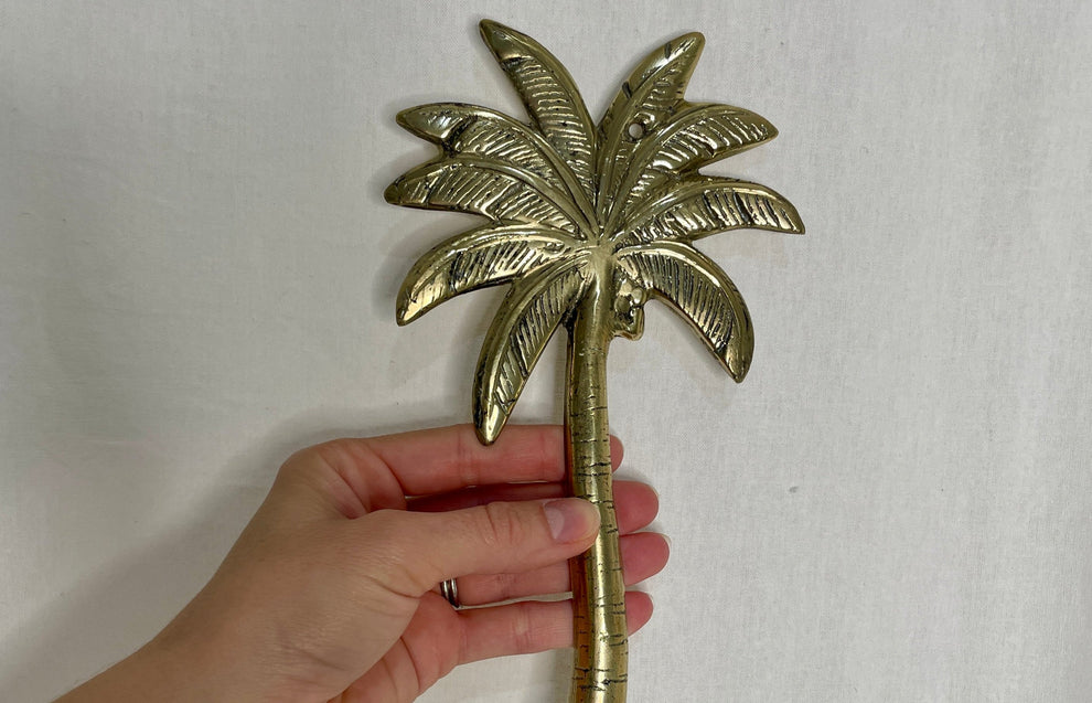Golden Palm Wall Hooks | Brass Décor | Brass Hooks | Entryway Hooks ...